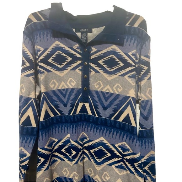 Chaps | Tops | Vintage Chaps Ralph Lauren Long Sleeve Aztec Tribal Cotton Pullover Henley Y2k ...